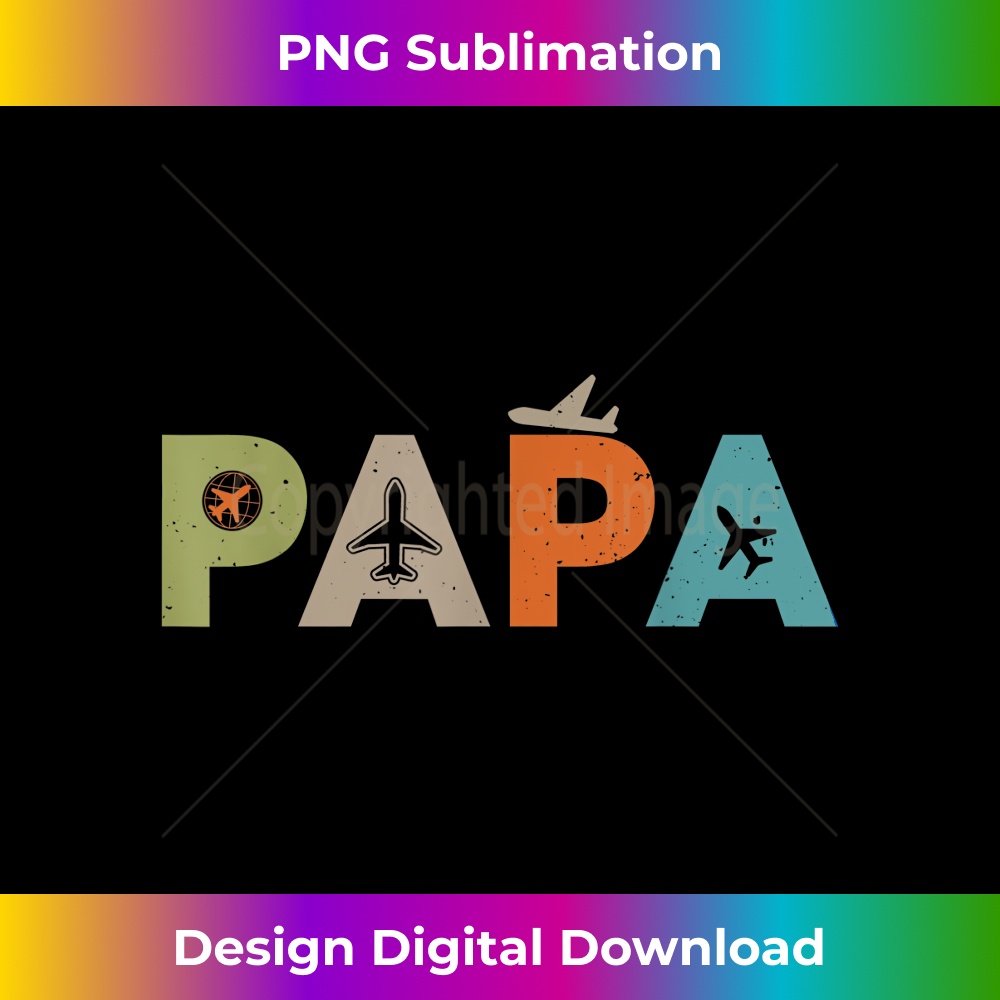 Mens Papa Pilot Aviator Dad Aviation Flying Airplane - Edgy | Inspire ...