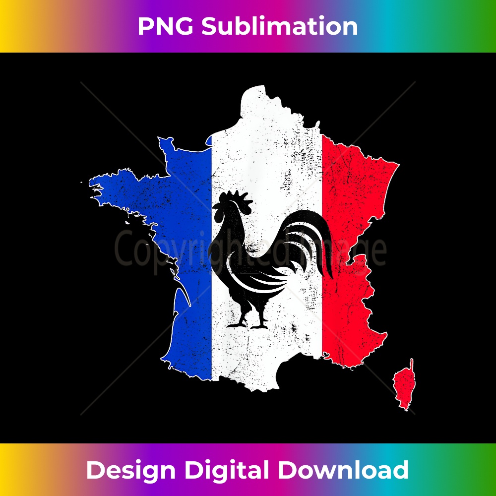 French Rooster with France Map French Flag Pride - Artisanal | Inspire ...