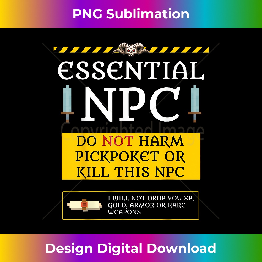 Funny Essential NPC Do Not Harm Humor - Bespoke Sublimation | Inspire ...