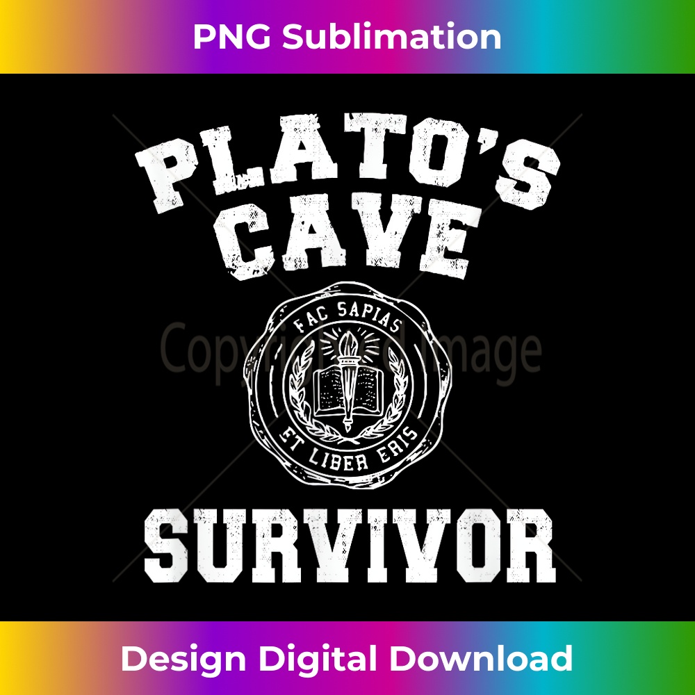 Platos Cave Survivor T - Minimalist Sublimation Digital File - Inspire Uplift
