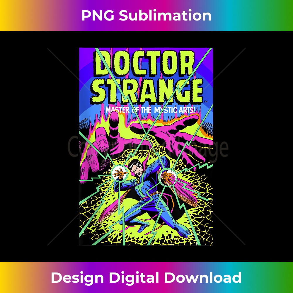 Marvel Doctor Strange Neon Comic Book Cover - Edgy Sublimati | Inspire ...