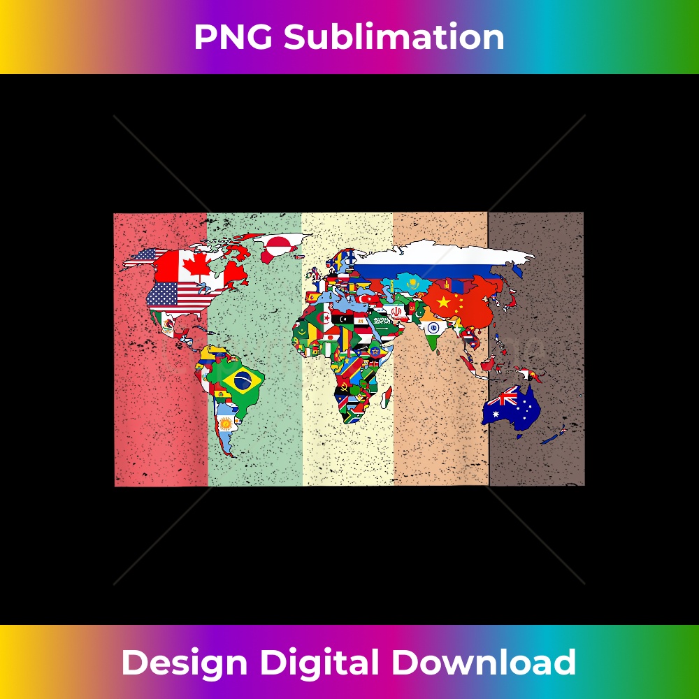 International World Map Flags Of The World Multicultural - C - Inspire ...