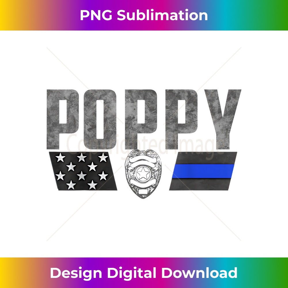 Police Poppy Thin Blue Line Logo - Contemporary PNG Sublimat | Inspire ...