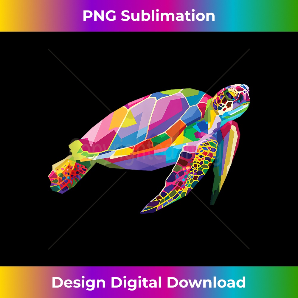 Rainbow Sea Turtle Vibrant Underwater Life Colorful Turtle - | Inspire ...