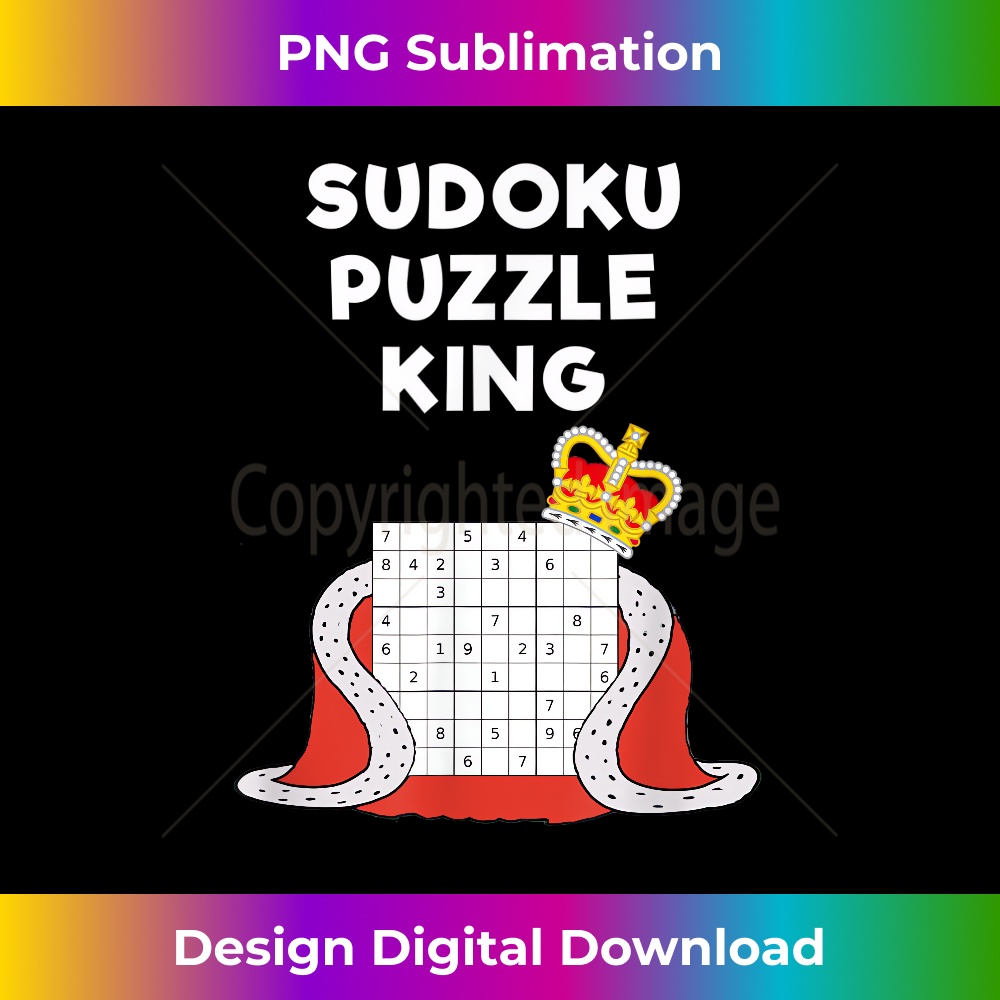 Sudoku - Funny King - Eco-Friendly Sublimation PNG Download | Inspire Uplift