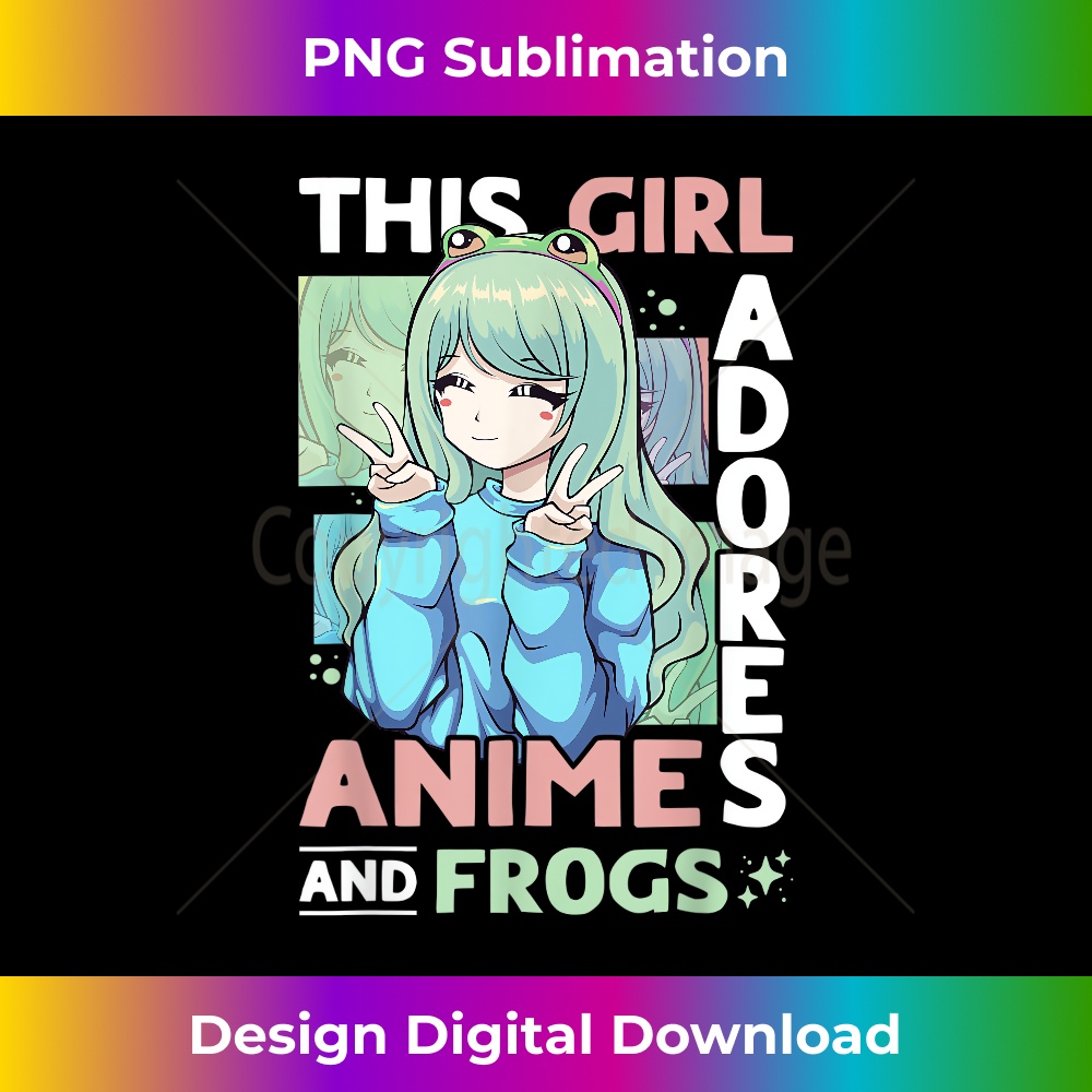 Anime Girl Adores Anime and Frogs ns Girls - Eco-Friendly Su | Inspire ...