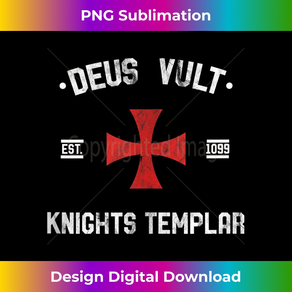 Deus Vult Knights Templar RetroTypography - Deluxe PNG Subli - Inspire ...