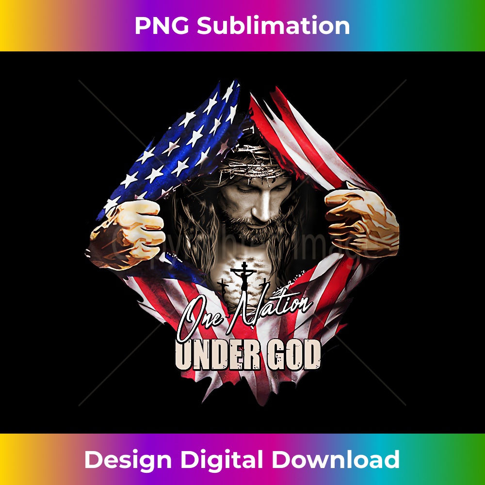 One Nation Under God Jesus Art US Flag Christian - Artisanal | Inspire ...