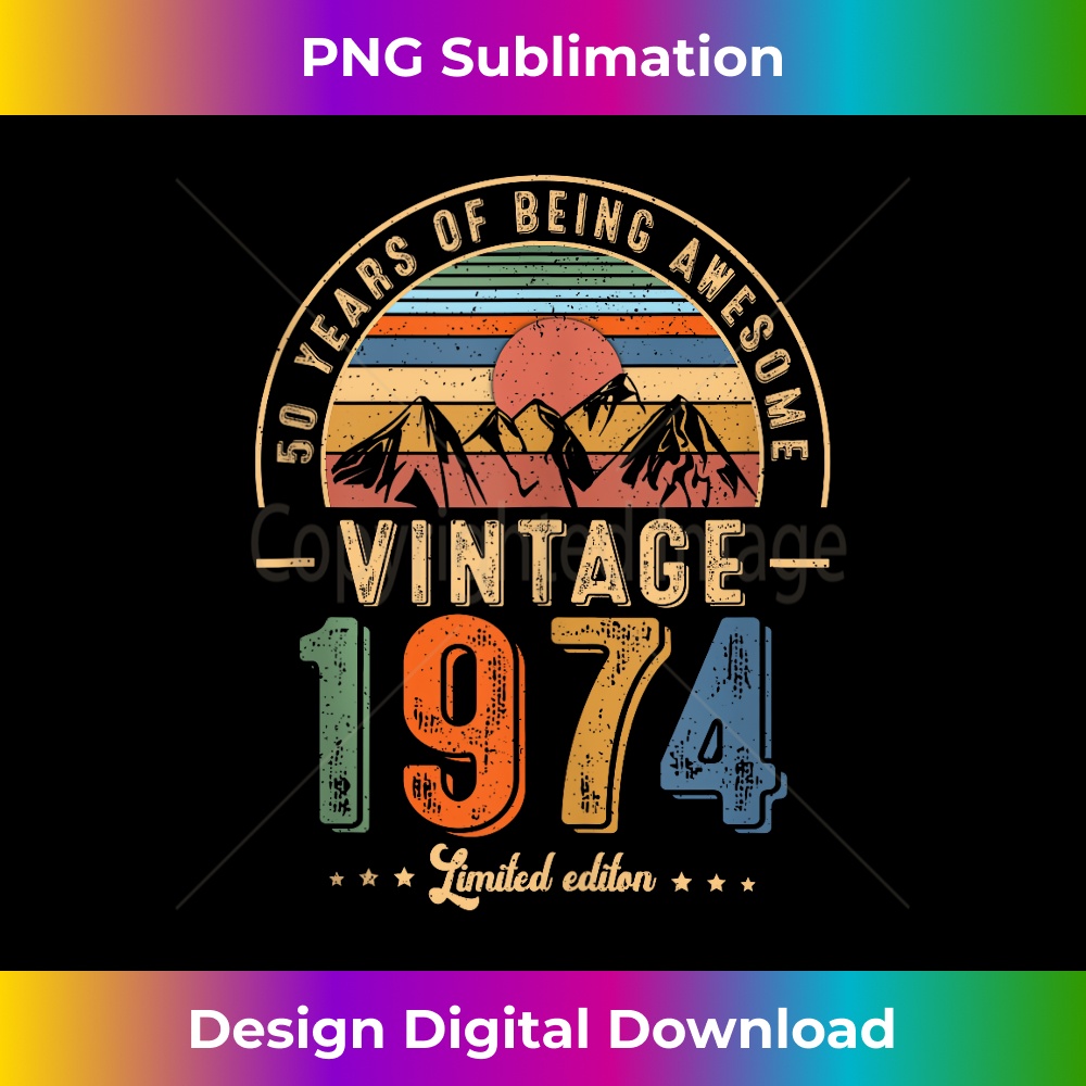 Retro 50th Birthday 50 Year Old Bday Vintage 1974 Decor - Ur | Inspire ...