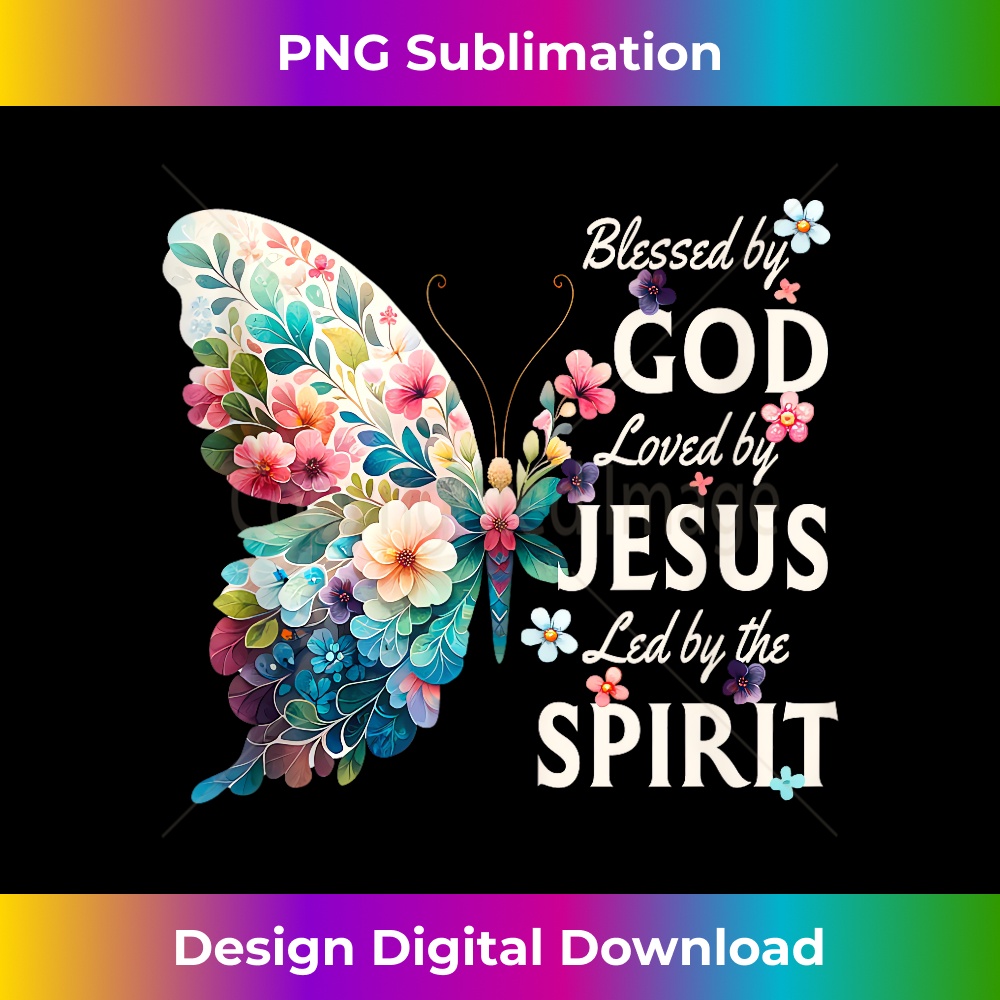 Blessed by God Loved by Jesus Floral Butterfly Christian - E | Inspire ...