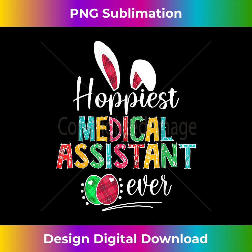 Hoppiest Medical Assistant Ever Bunny Ears Red Plaid Easter | Inspire ...