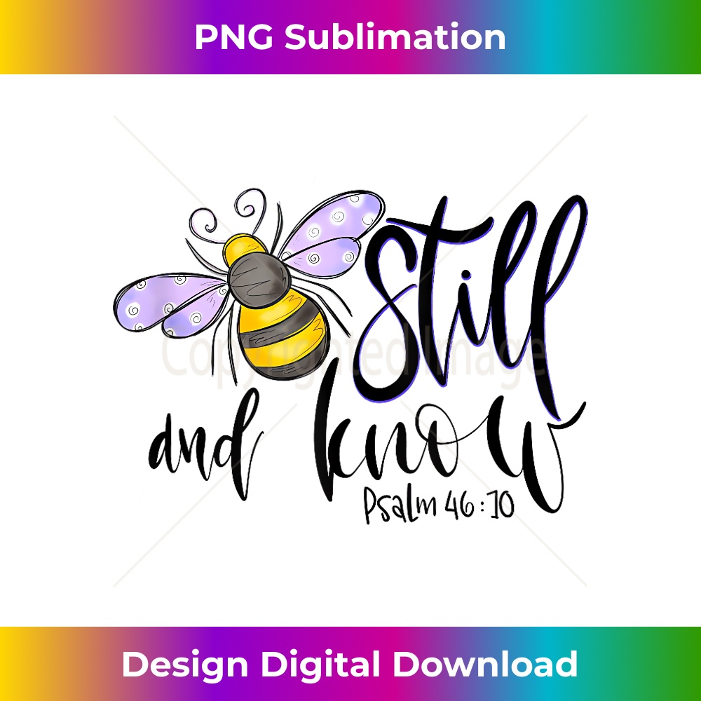 Christian Honey Bee Still And Know Bible Verse Hand Drawn - | Inspire ...