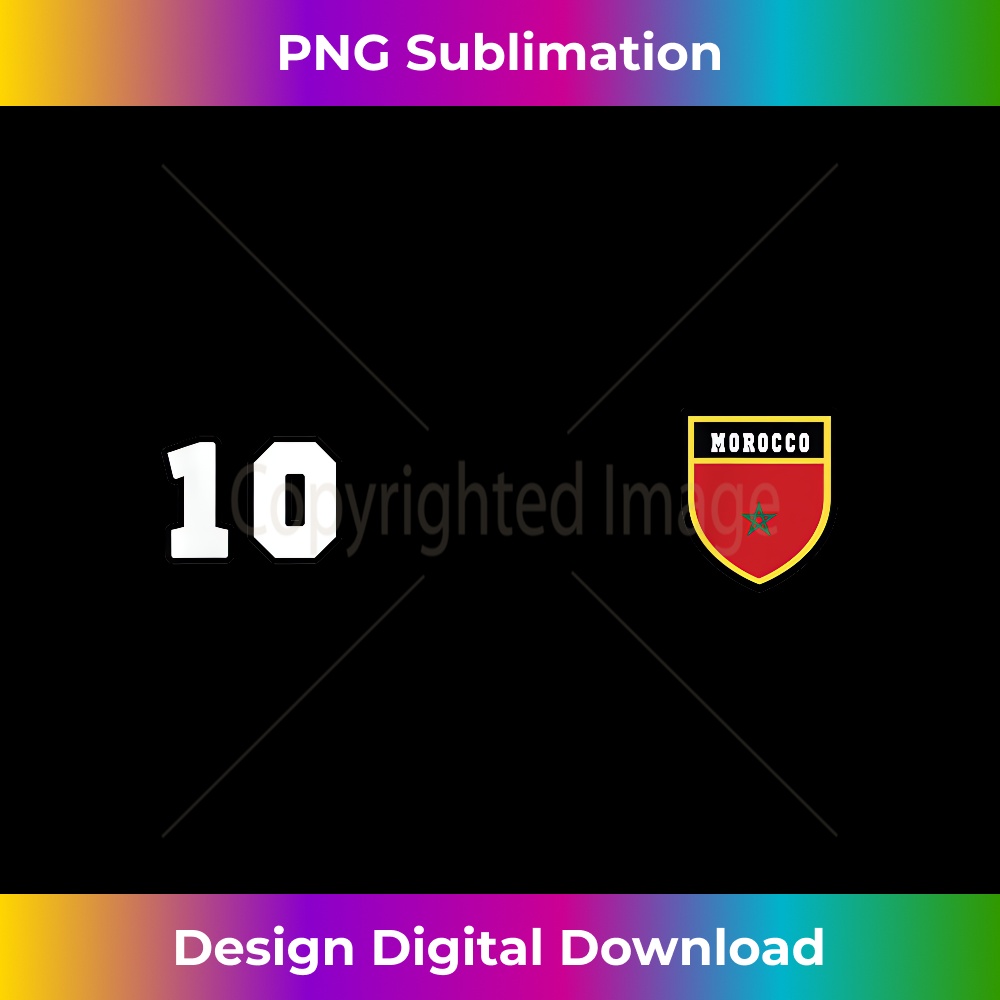 Morocco Number 10 Soccer Flag Football Moroccan # Ten - Subl - Inspire ...