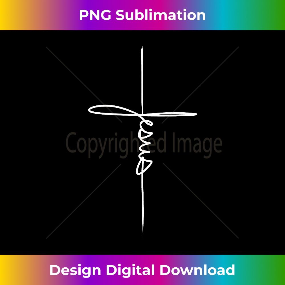 Jesus Handwritten Cursive Cross Art Birth Baptism s - Deluxe | Inspire ...