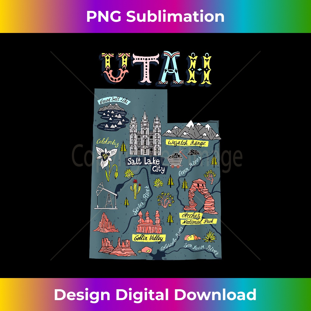 Utah Beehive State National Parks Mighty 5 Map - Crafted Sub | Inspire ...
