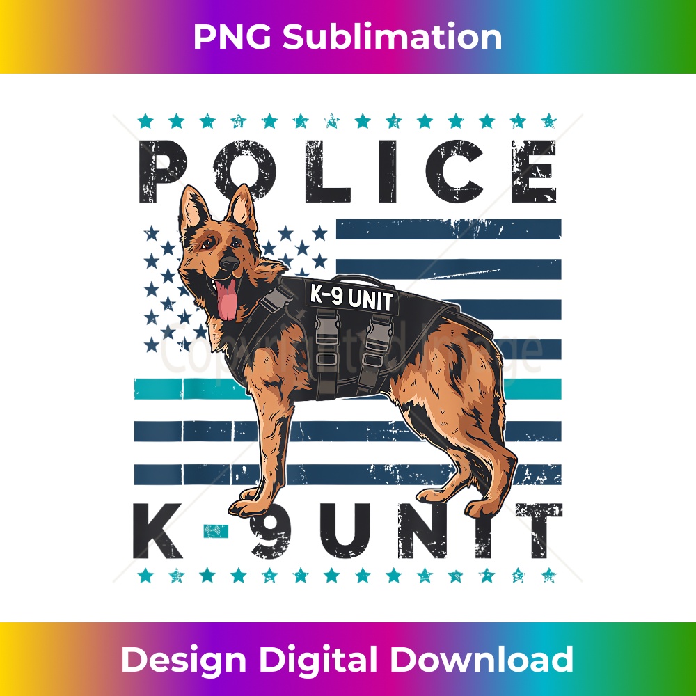 K9 Police Officer American Flag Thin Blue Line K-9 Unit - Ti | Inspire Uplift