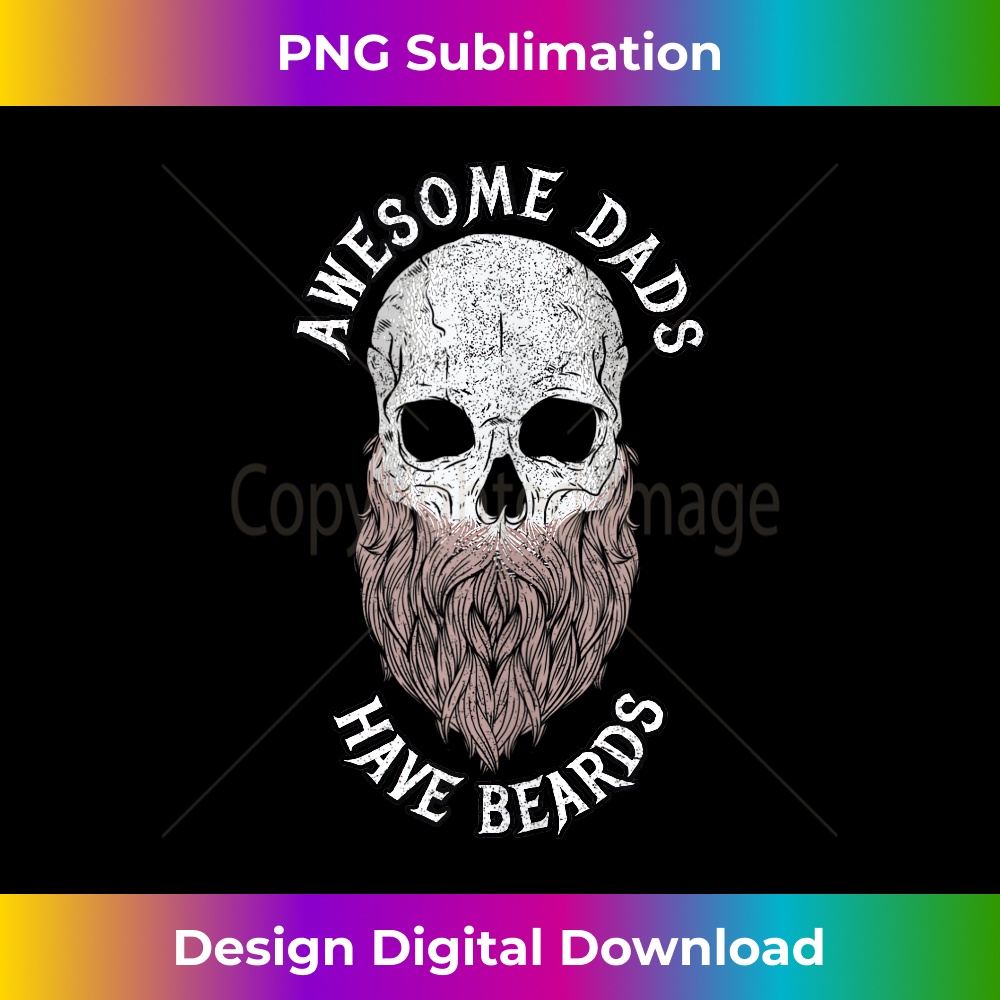 Mens Awesome Dads Have Beards Bearded Skull Mens Fathers Day | Inspire ...
