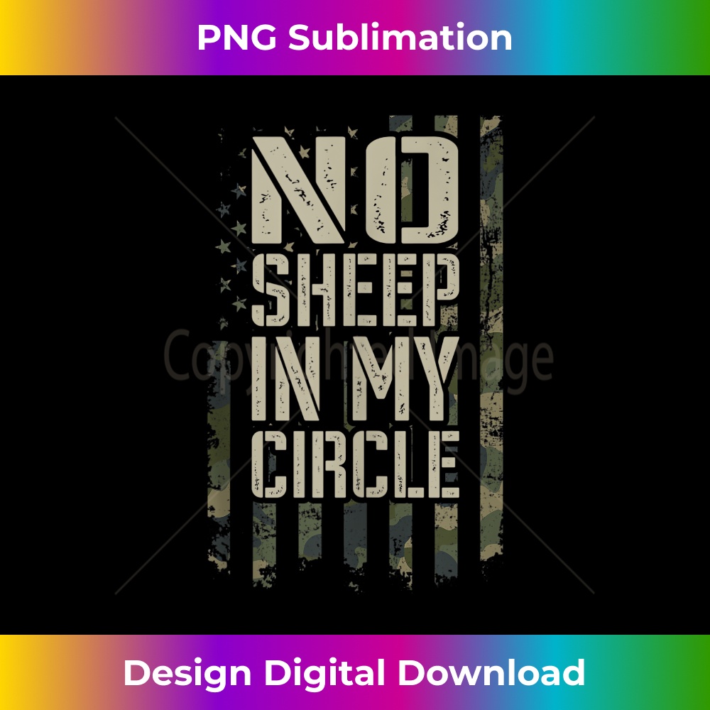 No Sheep In My Circle - Camo USA Flag Wolves Not Sheep - Del | Inspire ...
