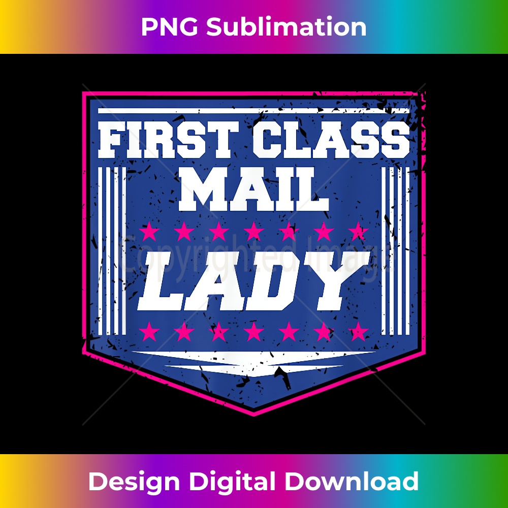 Female Postal Worker First Class Mail Lady Stamp - Luxe Subl | Inspire ...