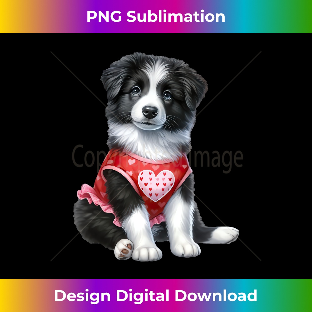 Valentines Day Border Collie Heart Couples Love Border - Tim - Inspire ...