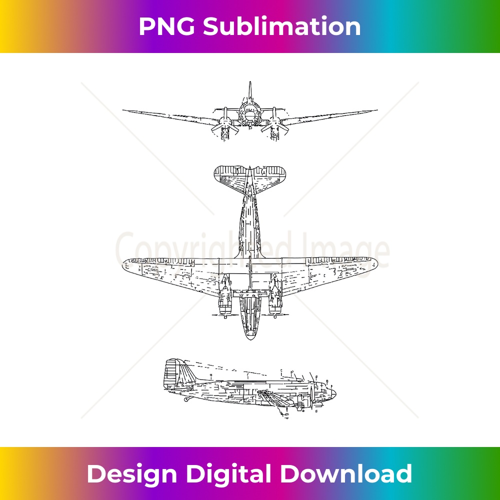 Vintage DC-3 Airplane - Edgy Sublimation Digital File - Idea | Inspire ...
