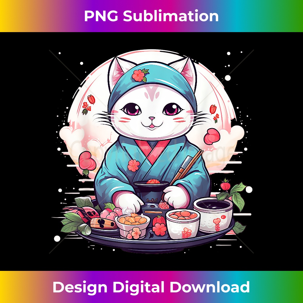 Kawaii Japanese Sushi Chef Cat - Bespoke Sublimation Digital | Inspire ...