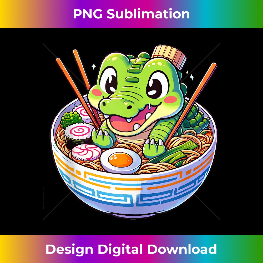 Kawaii Crocodile Japan Ramen Noodles Otaku Anime Alligator T | Inspire ...