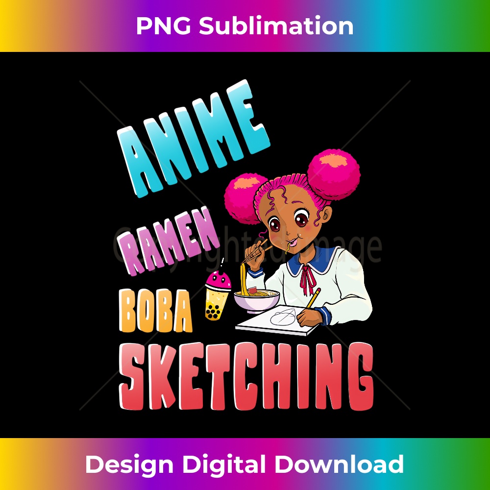 Anime Ramen Boba Sketching Kawaii Anime Lover Teen Girls Lon | Inspire ...