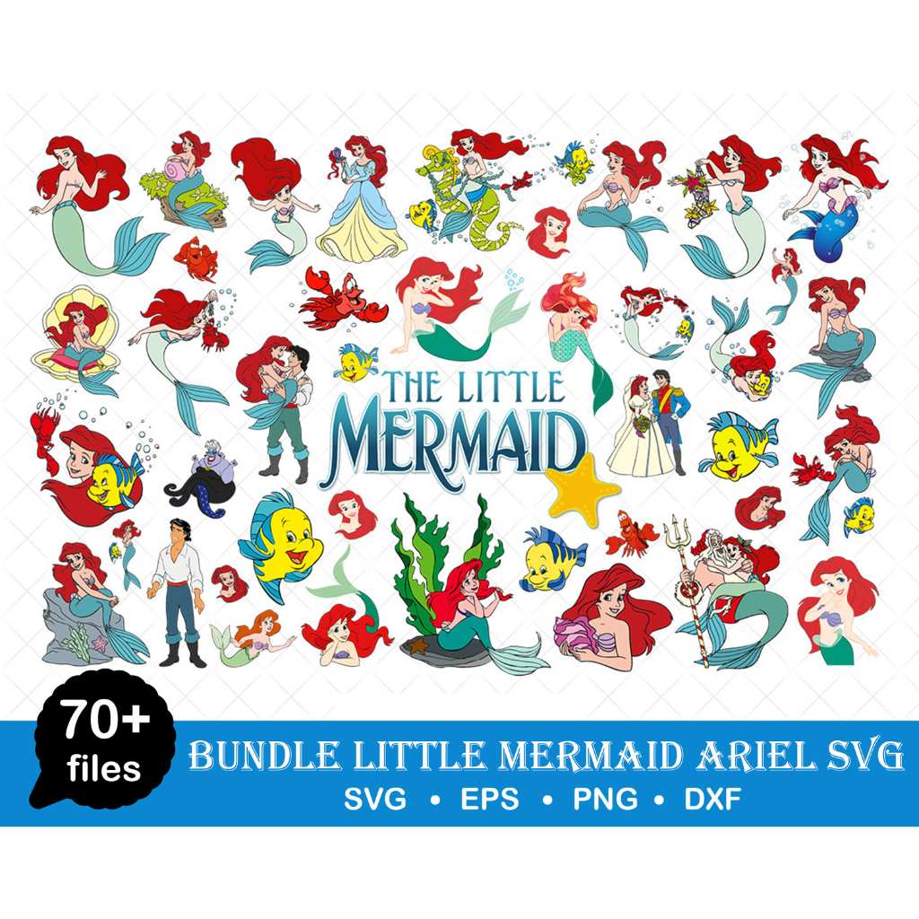 Little Mermaid SVG, Mermaid Tail SVG, Mermaid Symbol, Mermai | Inspire ...