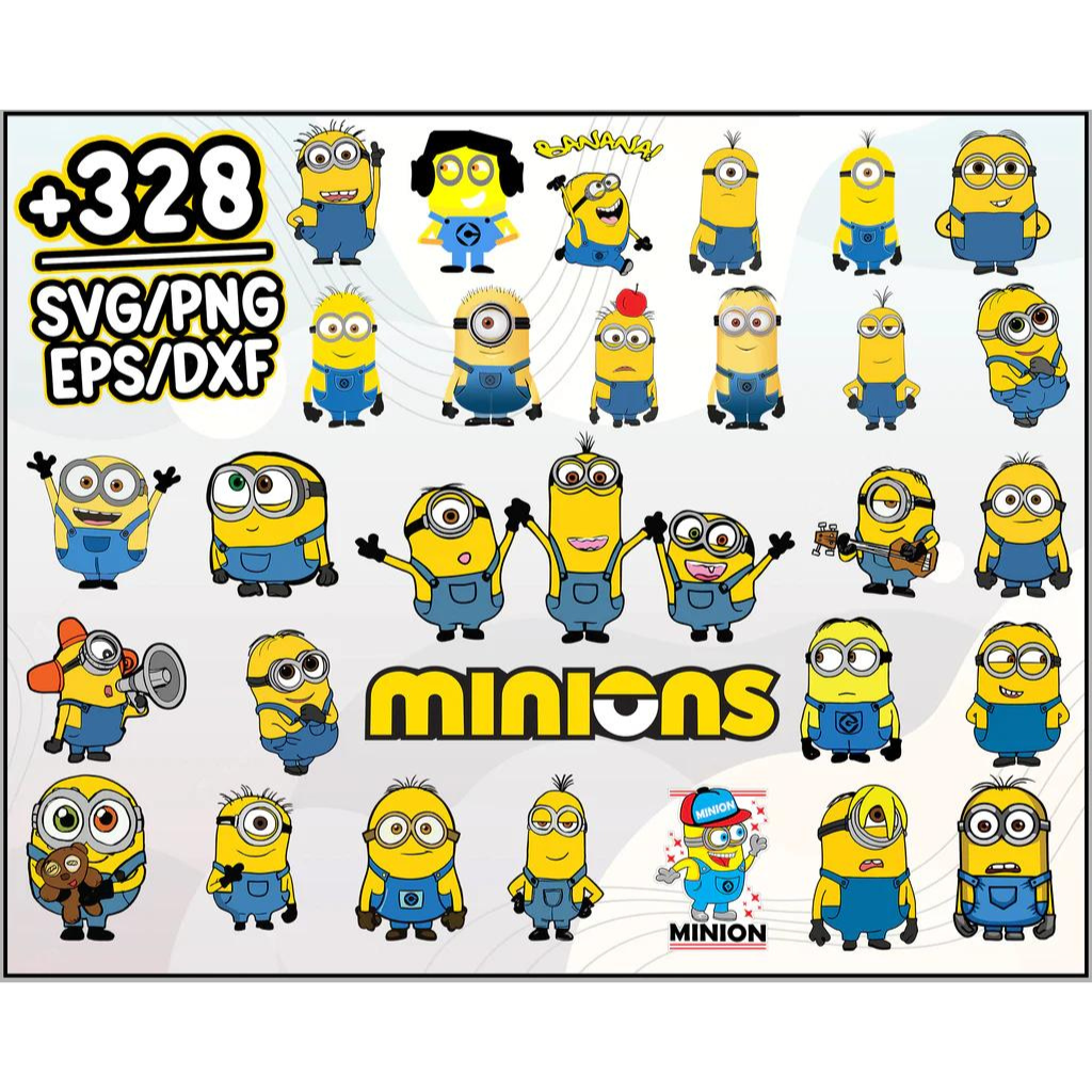 Minions PNG Bundle, Minions SVG, Minion Cricut, Minions Logo | Inspire ...