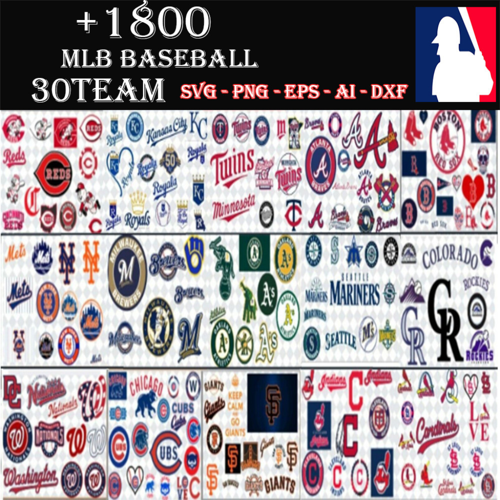 MLB Team Bundle Svg, Sport Svg, MLB Team svg, MLB Team Logo - Inspire ...