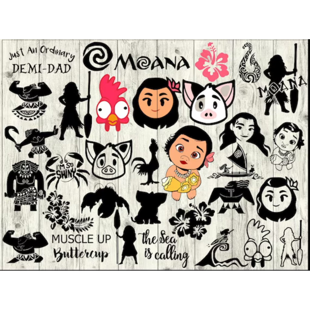 Moana SVG Bundle, Moana PNG, Moana Clipart, Moana Symbol, Mo | Inspire ...