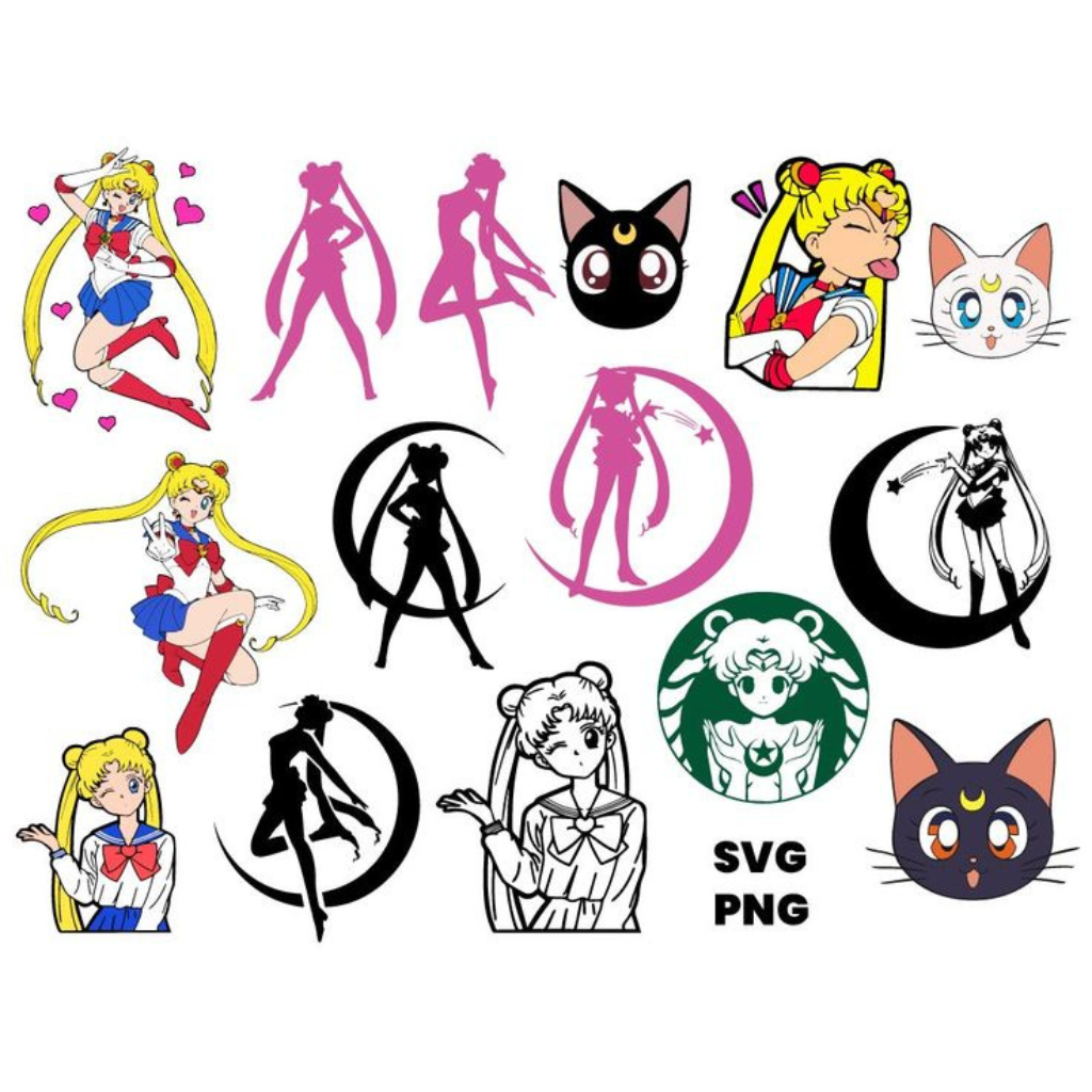 Sailor Moon Svg, Sailor Moon Silhouette Svg, Sailor Moon Lay | Inspire ...