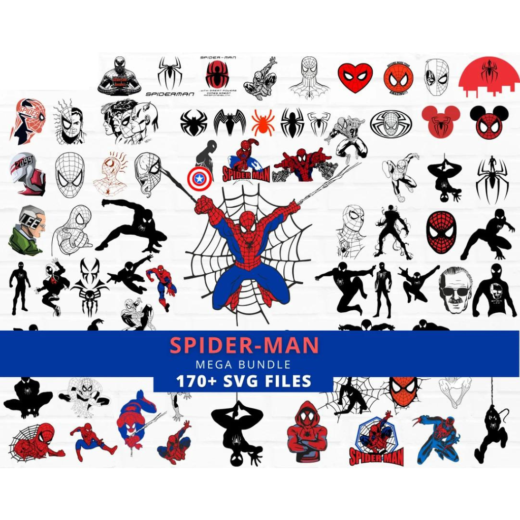 Mega Spiderman Svg Bundle, Spiderman Png svg, Spiderman Clip | Inspire ...
