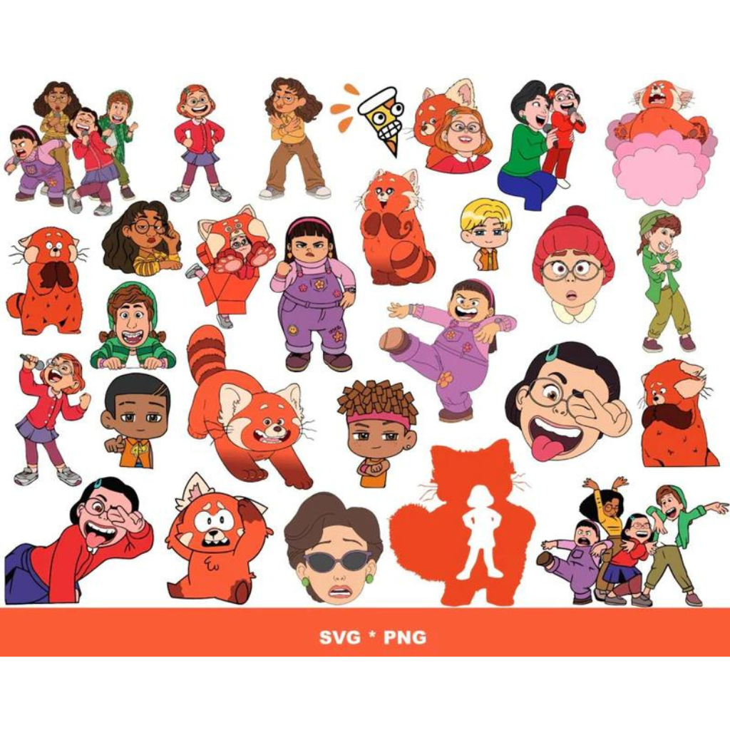 Turning Red Disney svg, Red panda svg, icon Turning Red svg, - Inspire ...