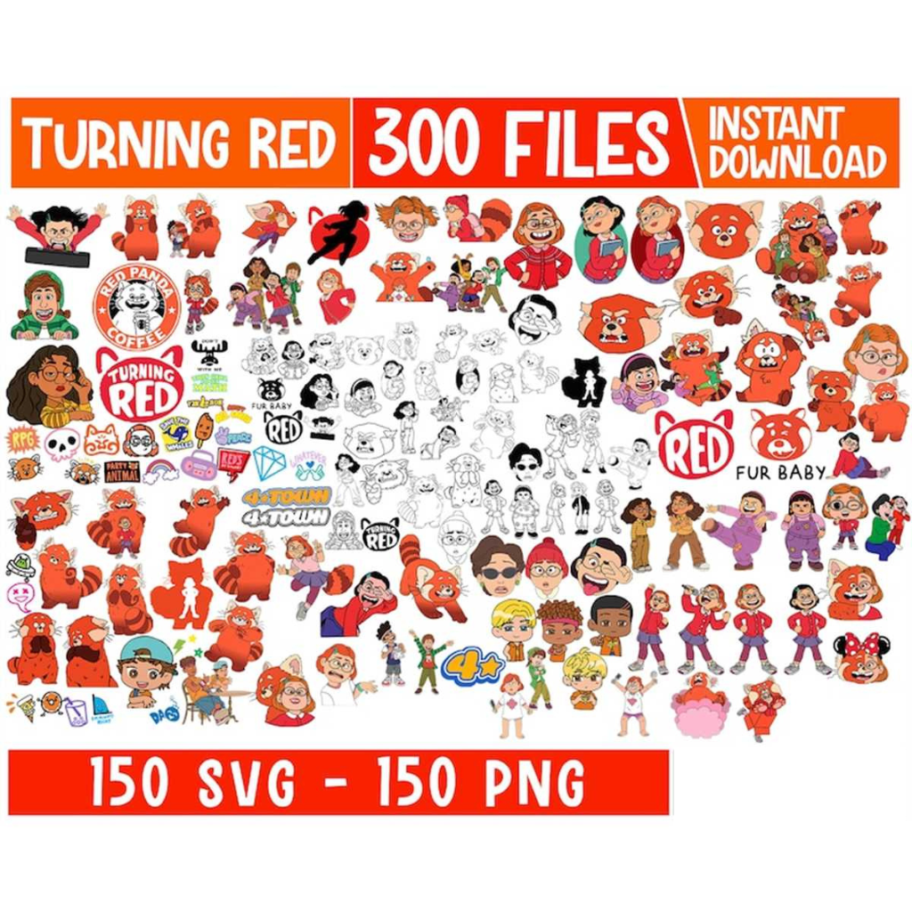 Turning Red Disney svg, Red panda svg, icon Turning Red svg, | Inspire ...