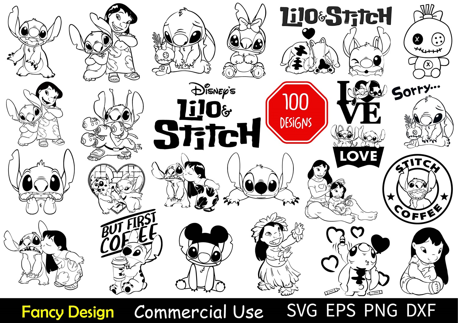100 Lilo & Stitch SVG Bundle, Disney Vector, Lilo Stitch PNG | Inspire ...