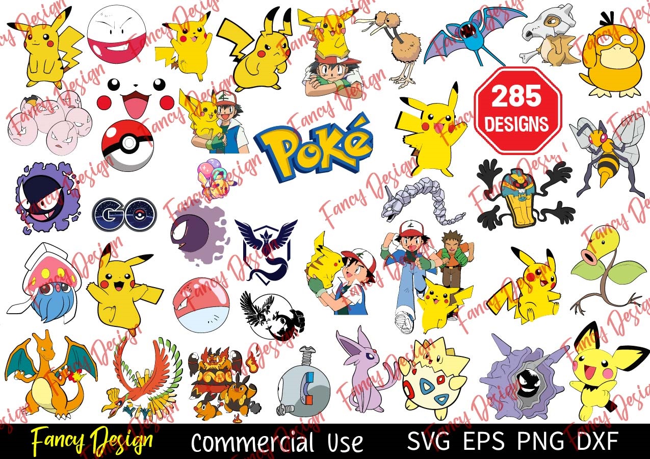 280 Pokemon SVG Bundle, Pokemon Vector, Pikachu Svg, Pokemon | Inspire ...