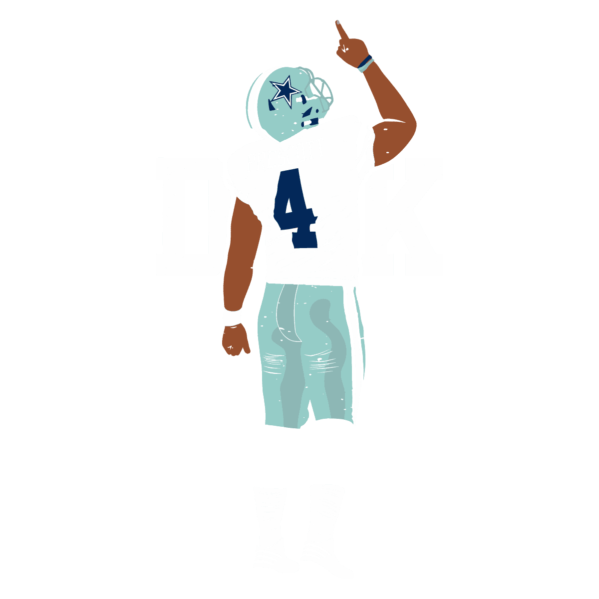 Dak Prescot Dallas Cowboys Football Player SVG Digital Downl | Inspire ...