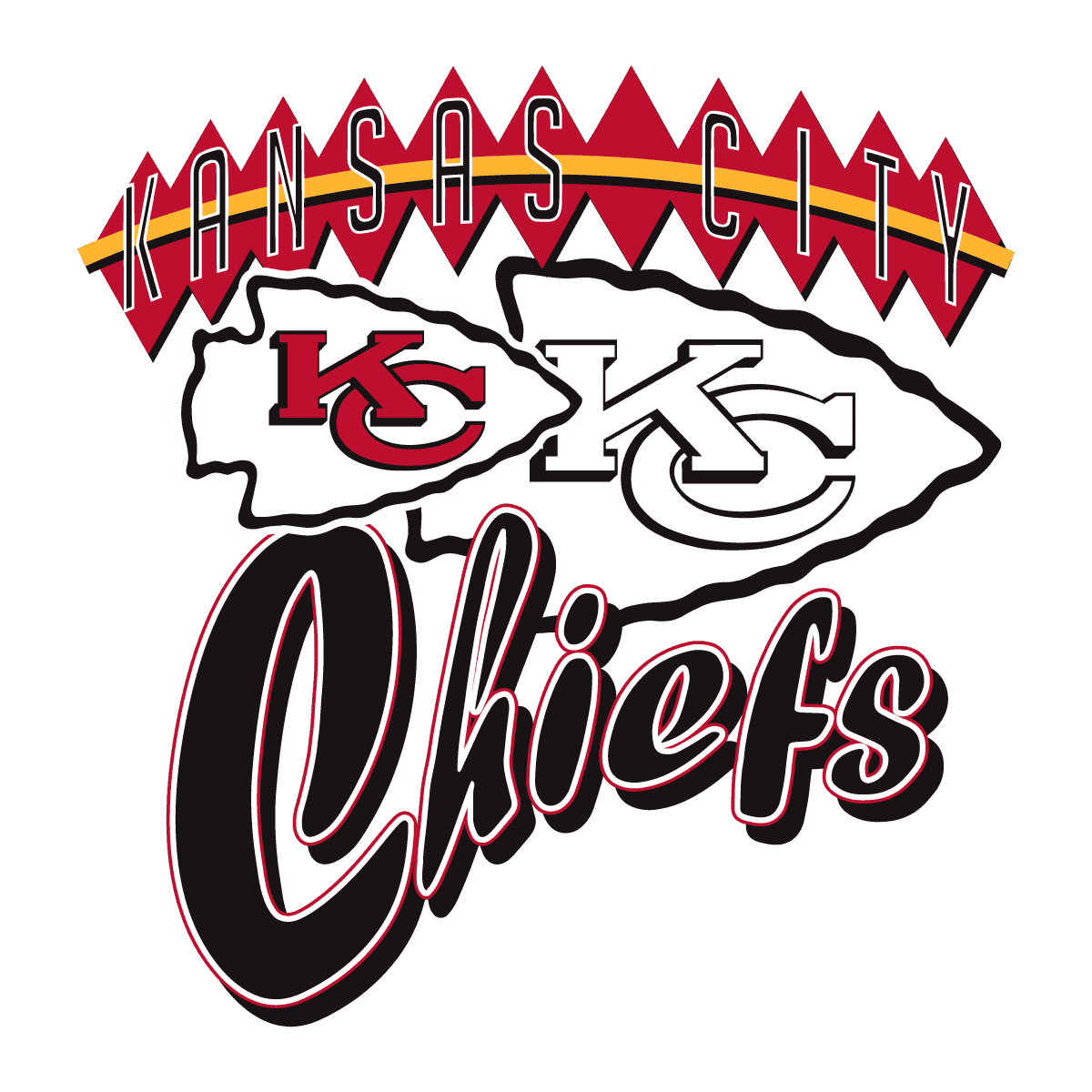 Retro Kansas City Chiefs Football SVG Cricut Digital Downloa | Inspire ...