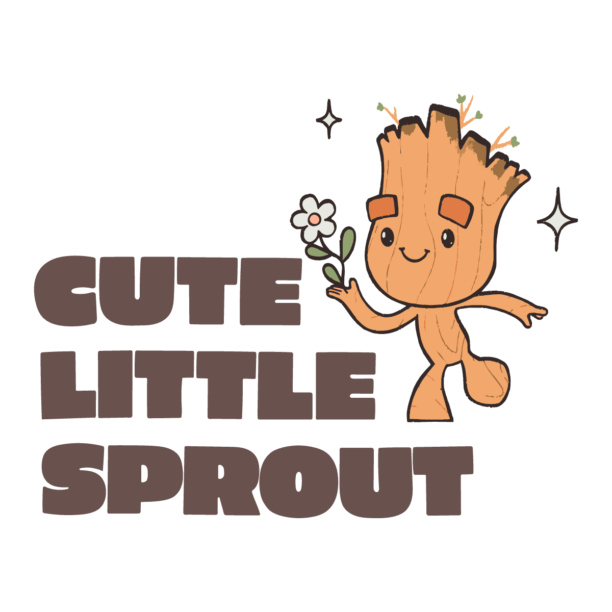 Baby Groot Cute Little Sprout SVG - Inspire Uplift