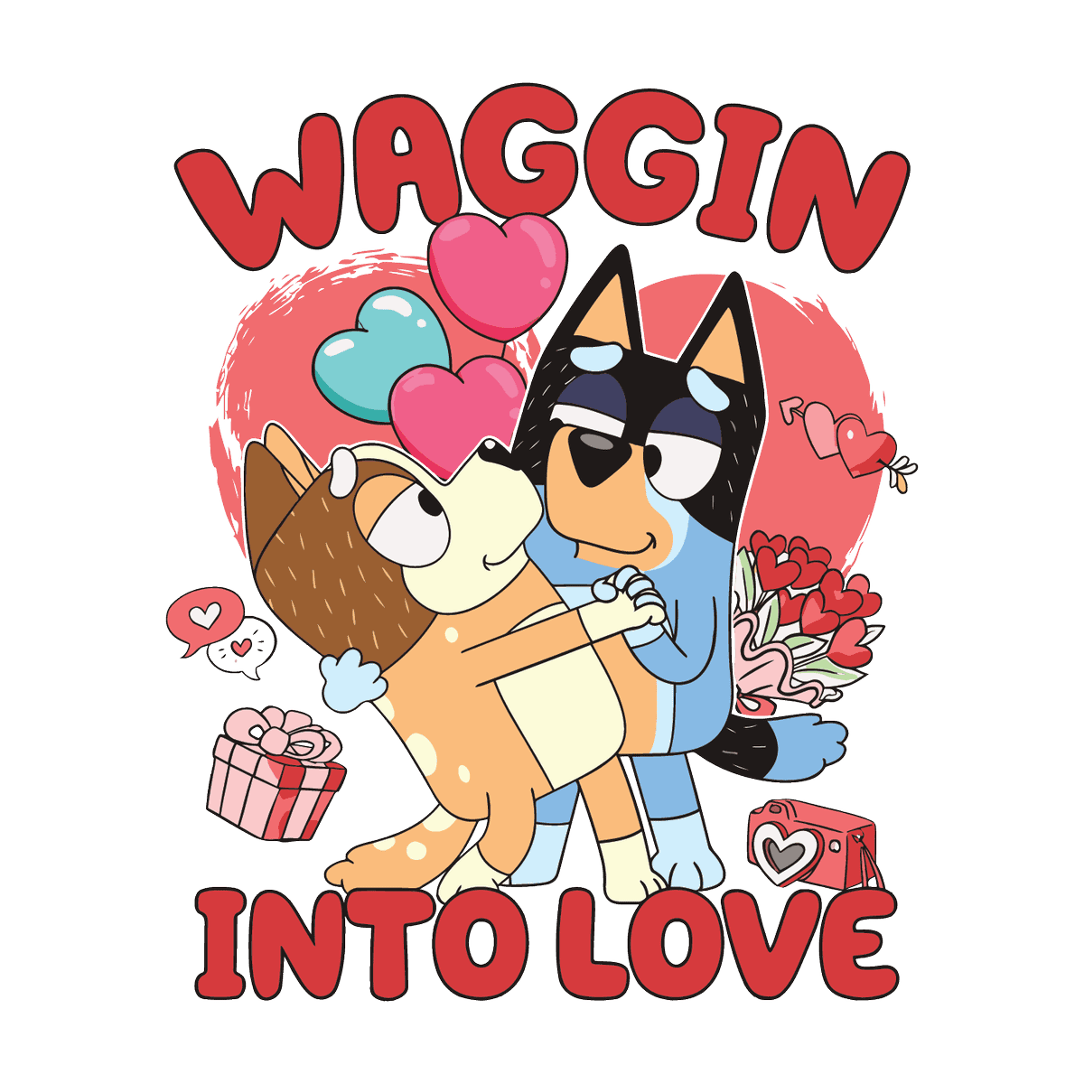 Waggin Into Love Bingo Bluey PNG | Inspire Uplift