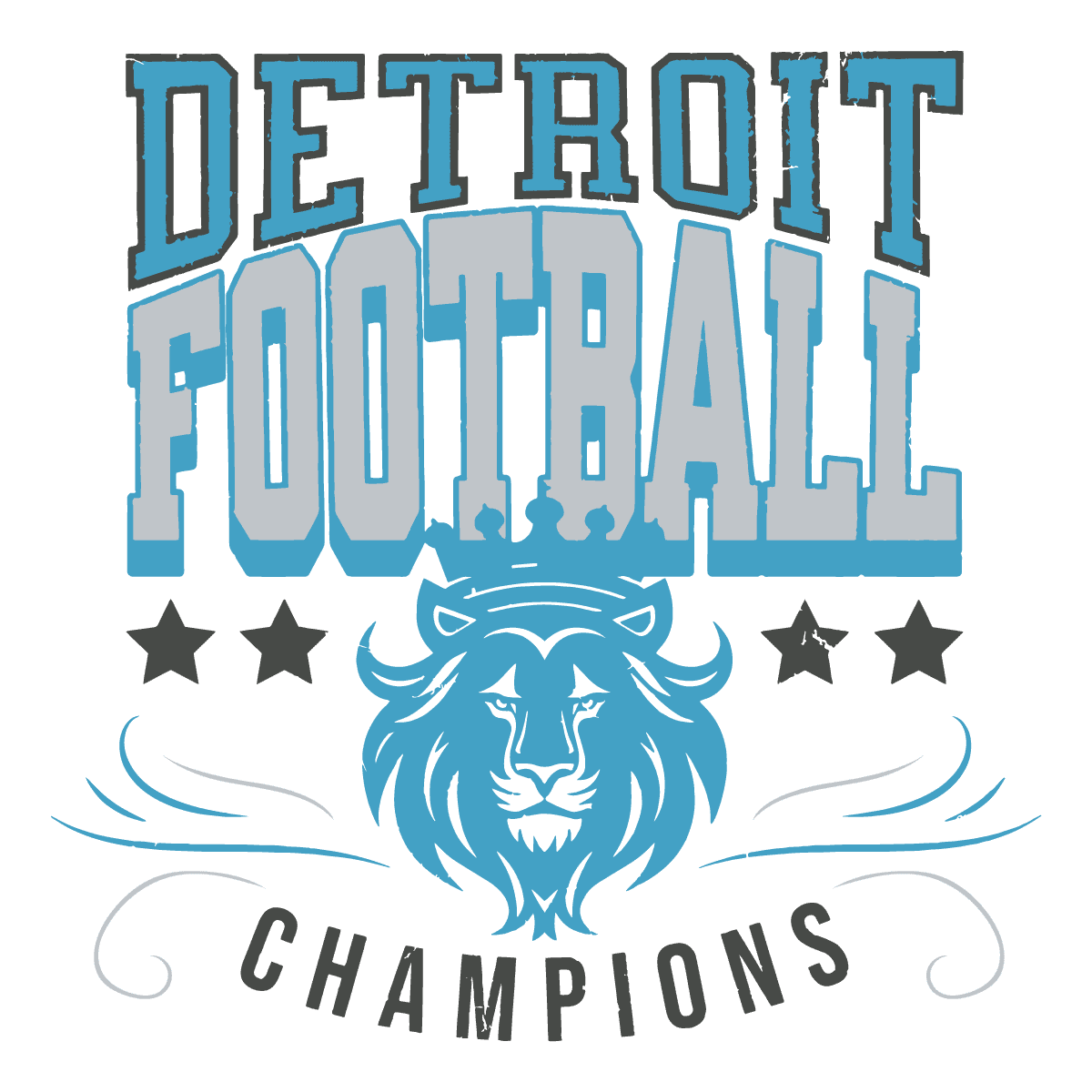 Detroit Football Champions Lions Logo SVG | Inspire Uplift