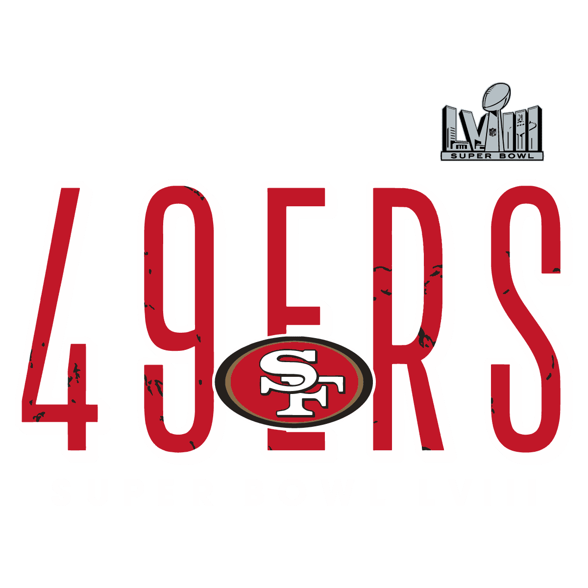 San Francisco 49ers Super Bowl Lviii Cheer Section SVG | Inspire Uplift