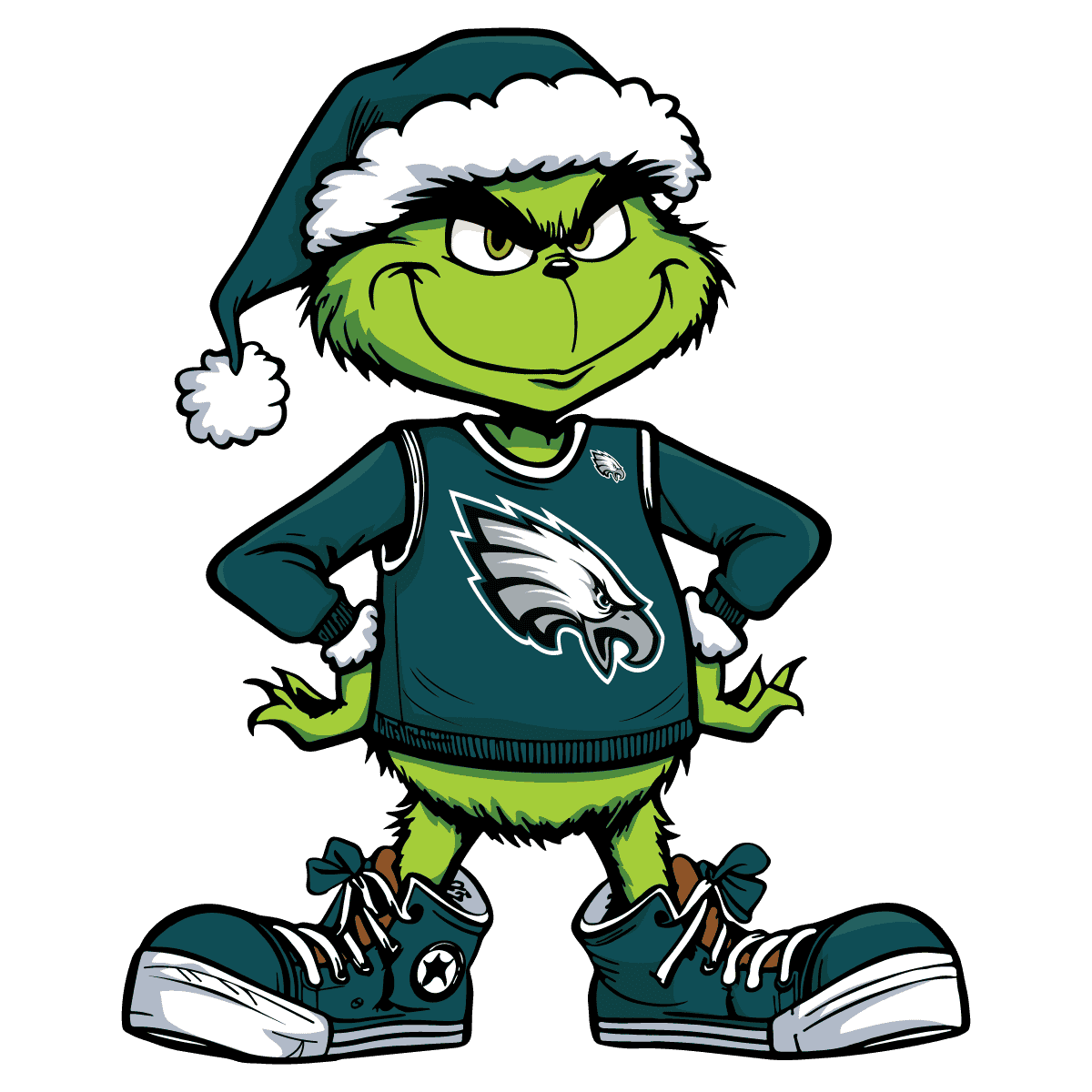 Funny Grinch Philadelphia Eagles Football SVG | Inspire Uplift