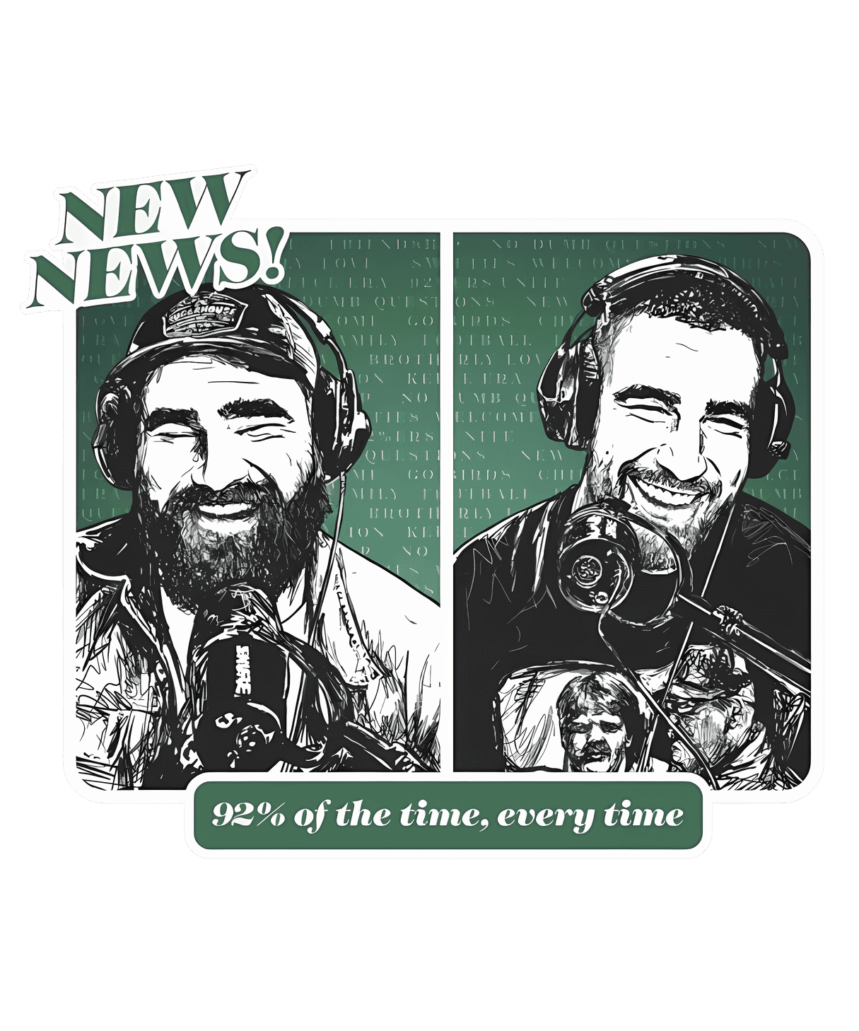 Kelce Brothers New News New Heights Podcast PNG | Inspire Uplift