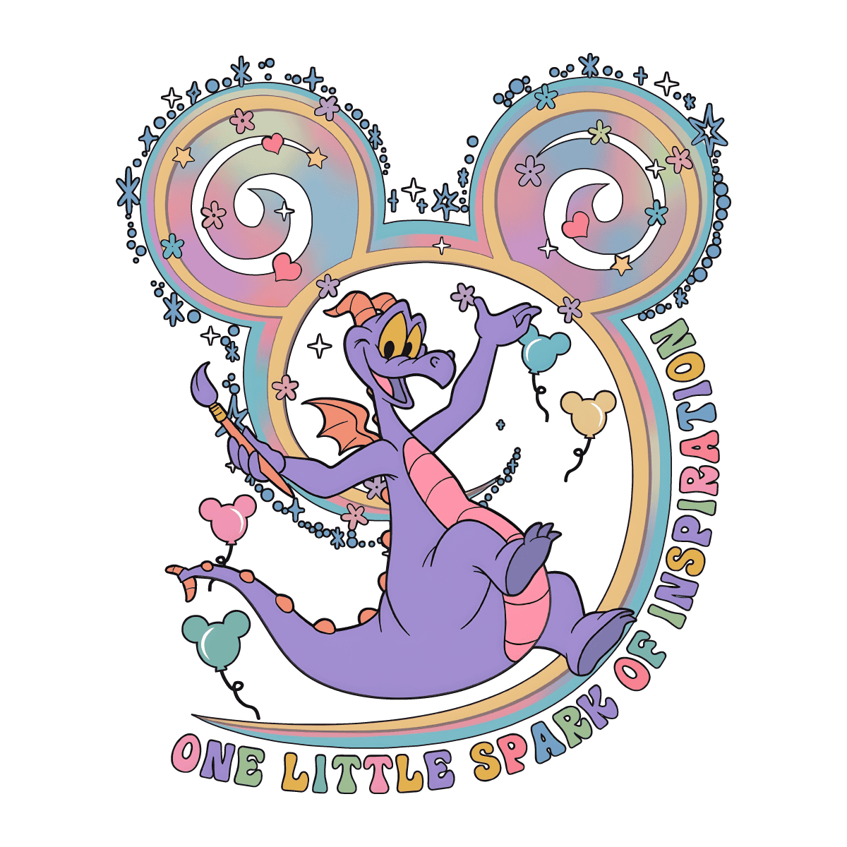 One Little Spark Of Inspiration Figment Dragon PNG | Inspire Uplift