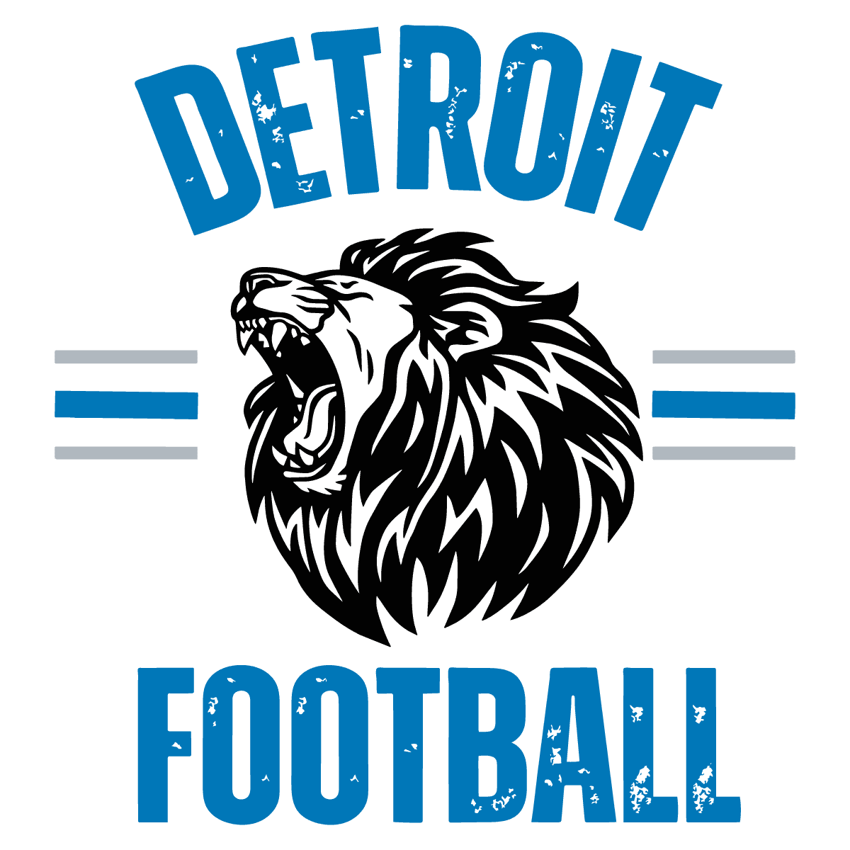 Vintage Detroit Football Logo SVG | Inspire Uplift