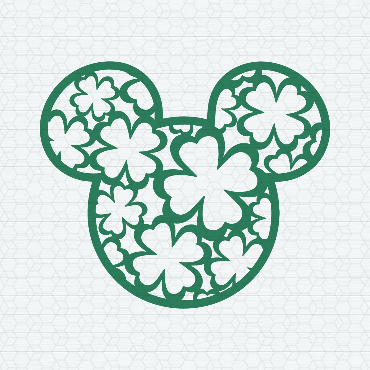 Retro Mickey Head With Shamrock SVG | Inspire Uplift