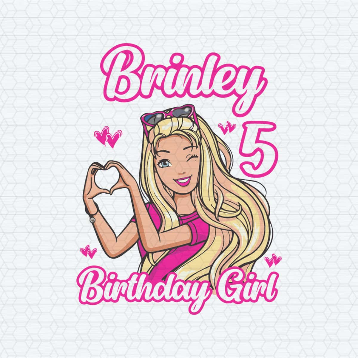Custom Barbie Birthday Girl Family Celebration SVG | Inspire Uplift